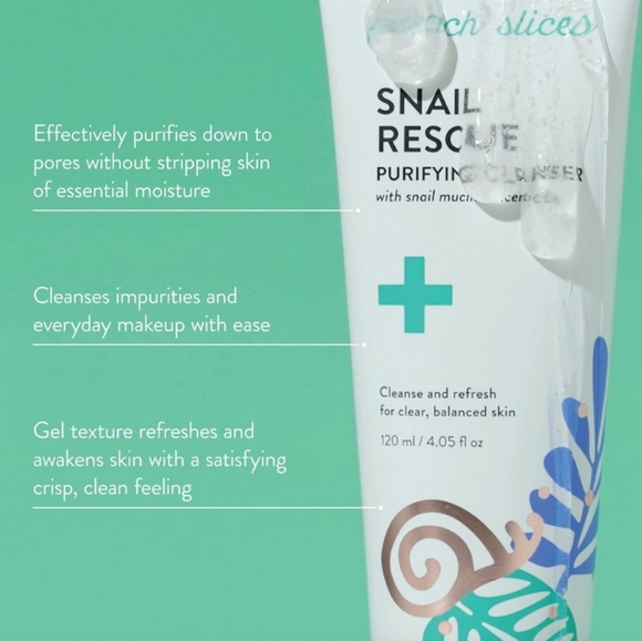 peach slices | Skincare | Peach Slices Snail Rescue Purifying Cleanser ...